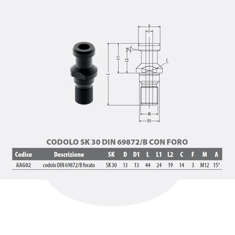 Coni ISO 30 per macchine CNC | amastone.it - Articoli per Marmisti
