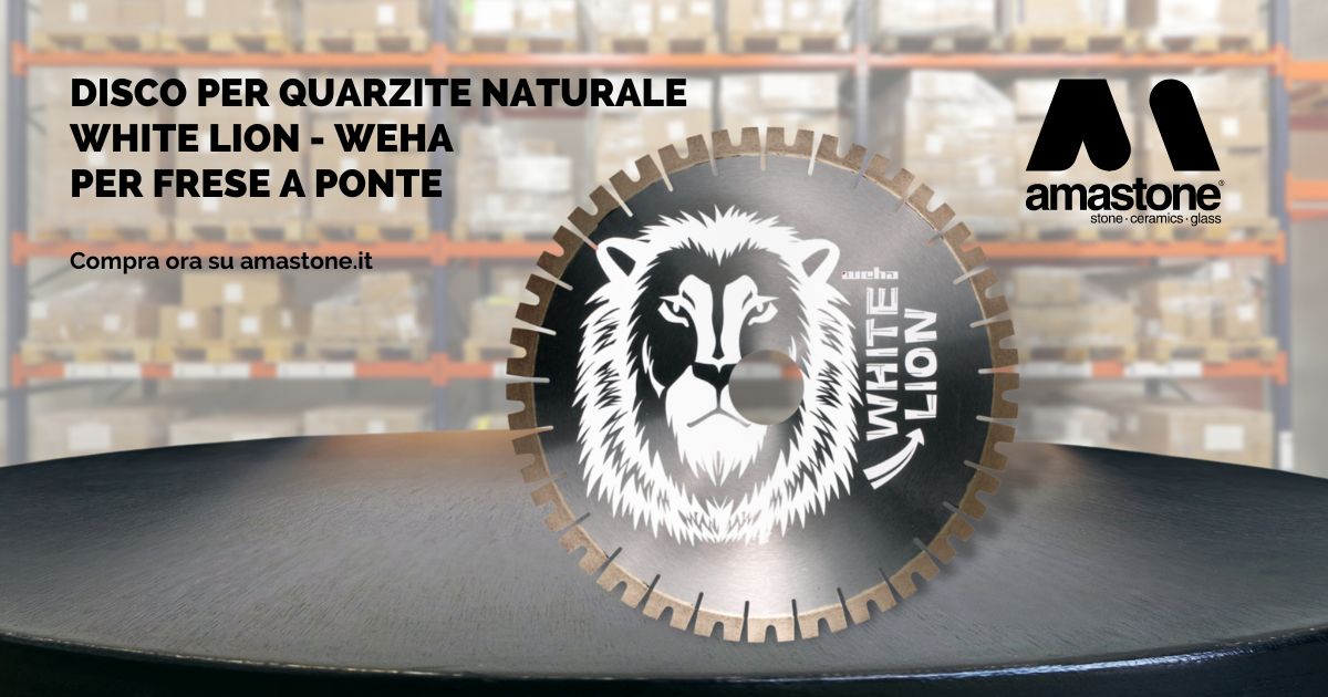 amastone®: Disco quarzite naturale "White Lion" per frese a ponte - Weha