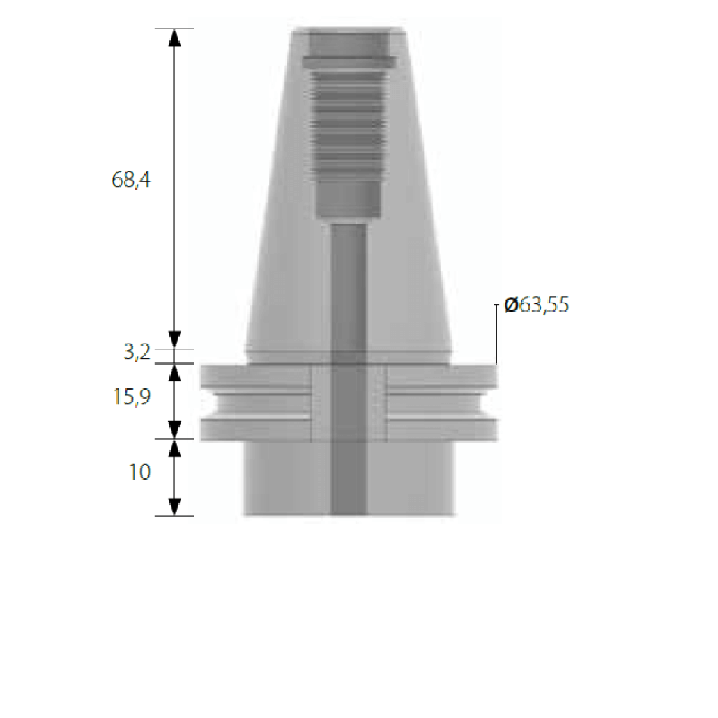 Coni ISO 40 per macchine CNC | amastone.it - Articoli per Marmisti