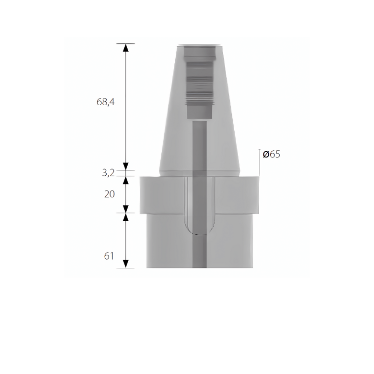 amastone®: Cono Ravelli (Nuovo Tipo) ISO 40 - Inox - IMS