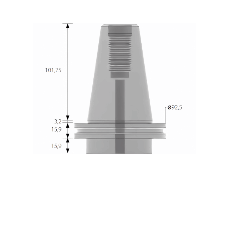 amastone®: Cono Construal ISO 50 - Inox - IMS